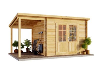 Abri de jardin Maria toit en pente Alpholz, 45x27m dim ext (cas échéant ...