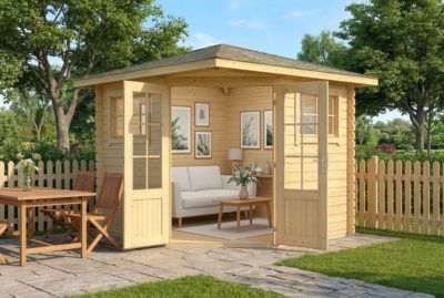Abri de jardin pentagonal Sunny-B Alpholz, 27x27m dim ext (cas échéant ...