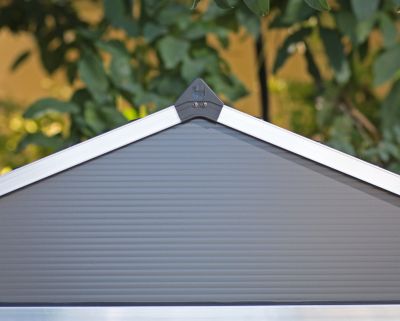 Abri de jardin Rubicon polycarbonate gris foncé surface totale 4,2m²