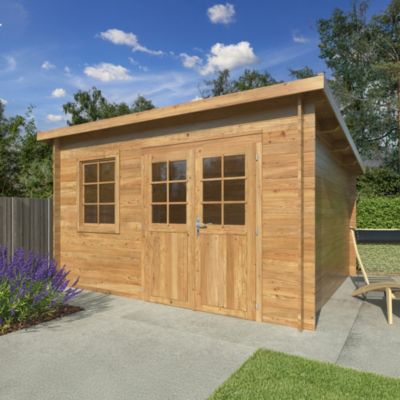 Abri de jardin White Wood Alice bois traité autoclave marron ép.28mm ...