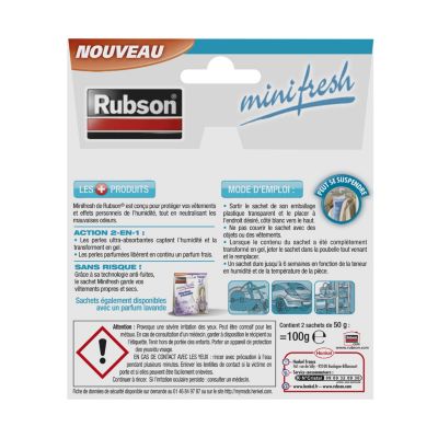 Absorbeur d'humidité Mini fresh neutre 2x50g Rubson