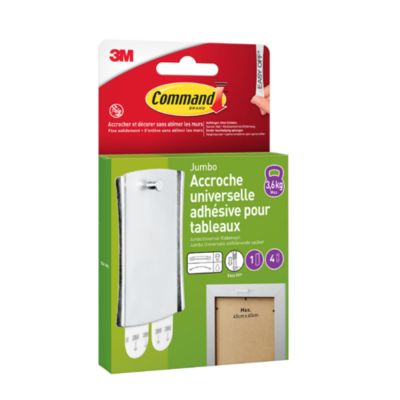 Accroche universelle adhésive pour tableau moyennes 3M Command max 3,6kg