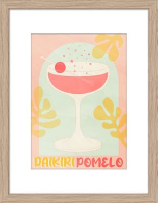 Affiche Daikiri rose Dada Art l.24 x H.30 cm