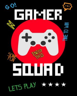 Affiche Gamer Squad multicouleur Dada Art l.24 x H.30 cm | Castorama