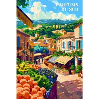 Affiche - Marchés de Provence - Posters de nos Régions - Format A4 ...