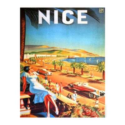 Affiche paysage urbain promenade ville Nice CM Creation L.40 x H.50 cm ...