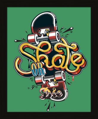 Affiche Skate Tag vert Dada Art l.24 x H.30 cm | Castorama