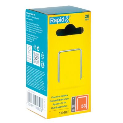 Agrafe galva 20 mm Rapid, 1440 pièces