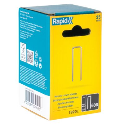 Agrafe galva 25 mm Rapid, 1920 pièces