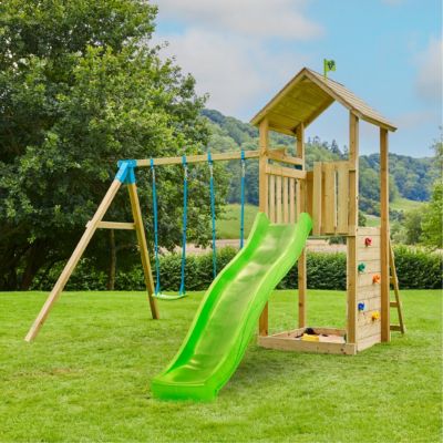 Aire de jeux plateforme toboggan OLIVÈTE en bois