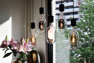 Ampoule à suspendre tube Sundsvall fusion or dimmable E27 Tube ⌀ 15cm ...