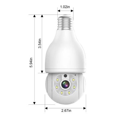 Ampoule E27 camera de surveillance a domicile camera 360 degres wifi ...