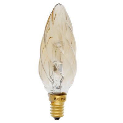 Ampoule halo E14 Flamme torsadée ambrée 28W Blanc chaud | Castorama