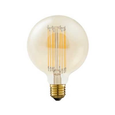 Ampoule LED à filament Globe ambre Ø12.4 cm E27 400 lm 5.8 W blanc ...