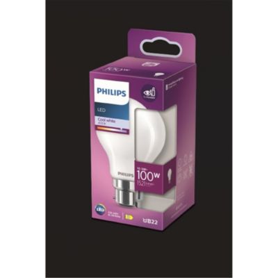 Ampoule LED B22 dépoli 1521 lm blanc froid 10,5W Philips