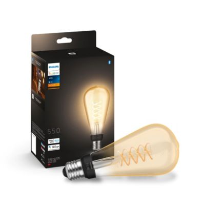 Ampoule LED connectée Philips Hue ST72 Edison E27 IP20 580lm 7W blanc ...