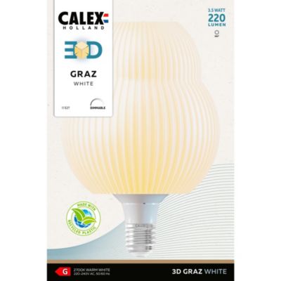 Ampoule LED décorative E27 220lm blanc chaud dimmable 3,5W Calex