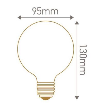Ampoule LED décorative globe Cosmos globe G95 E27 1,5W 60lm ⌀9,5 x H.13cm blanc chaud Girard Sudron