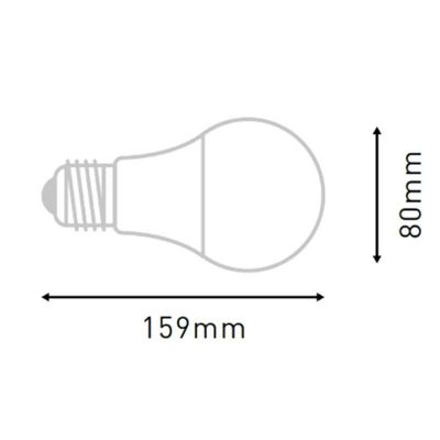 Ampoule LED E27 18W éclairage 150W - Blanc Chaud 3000K