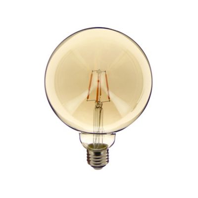 Ampoule LED E27 globe filament droit ambré 230 lm blanc chaud 4 W Xanlite