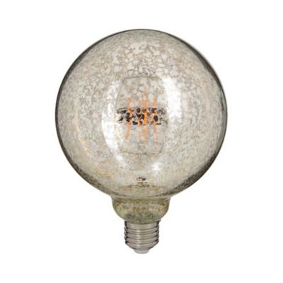 Ampoule LED E27 globe verre craquelé ambré 240 lm blanc chaud 4 W Xanlite
