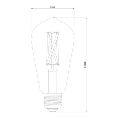Ampoule LED E27 ST64 filament ambré connectée blanc variable 806 lm ...