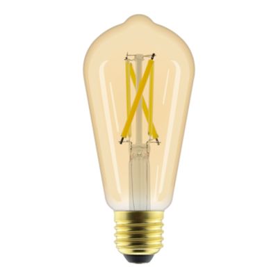 Ampoule LED E27 ST64 filament ambré connectée blanc variable 806 lm ...