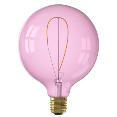 Ampoule LED filament décorative Nora E27 G125 rose Calex | Castorama
