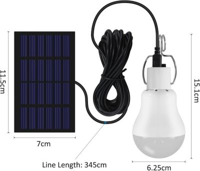 Ampoule Solaire Suspendue Haute Luminosité avec Panneau Déporté