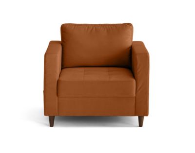 Anna - fauteuil avec poche en velours - pieds en bois - Lisa Design