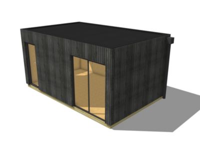 Annexe de jardin sans permis en bois 5,5 x 3,5 x 2,7 m avec plancher ...