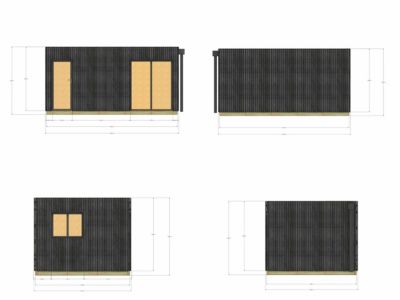 Annexe de jardin sans permis en bois 5,5 x 3,5 x 2,7 m avec plancher ...