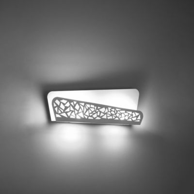 Applique en acier/PVC 2 ampoules 4000K - 40x6x15cm Sollux