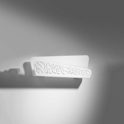 Applique en acier/PVC 2 lampes 40x6x15cm Sollux
