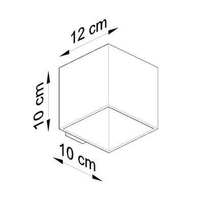 Applique en aluminium 1 ampoule 4000K - 10x12x10cm Sollux