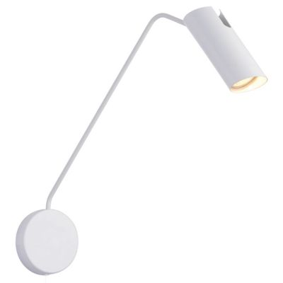Applique murale blanche bras long GU10 orientable avec interrupteur ...