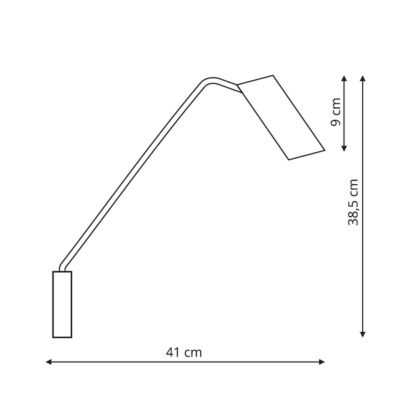 Applique murale blanche bras long GU10 orientable avec interrupteur ...