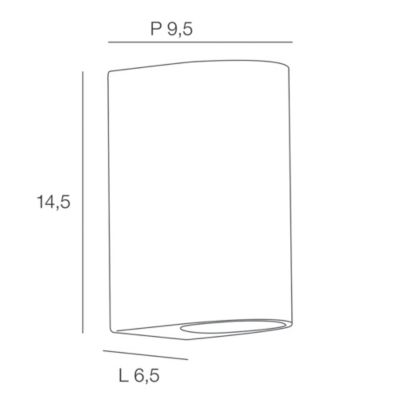 Applique murale extérieur Wiiliam Up&Down gris beton IP44 GU10 35W Corep