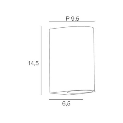 Applique murale extérieur Wiiliam Up&Down gris beton IP44 GU10 35W Corep
