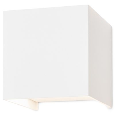 Applique murale extérieure LED Blooma Edna carré blanc IP44 | Castorama