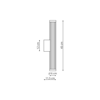 Applique murale LED 45 cm coffee CCT réglable 3000-6000K salle de bain ...