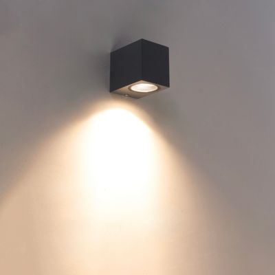 Applique murale moderne gris foncé IP44 - Baleno