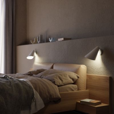 Applique murale orientable en blanc
