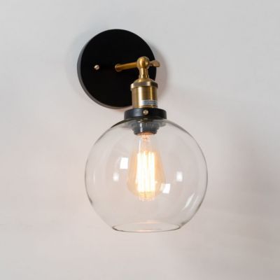 Applique rétro en verre rond - Olivia | Castorama