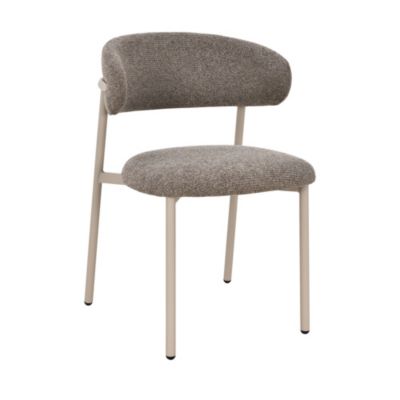Aria - Lot de 2 chaises en tissu pieds beiges - Marron chiné