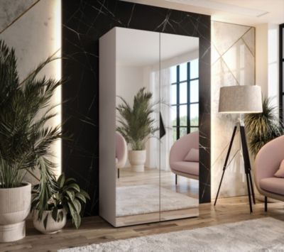 Armoire a portes battantes Sandi 3 100 x H. 202 x P. 52, 2 portes