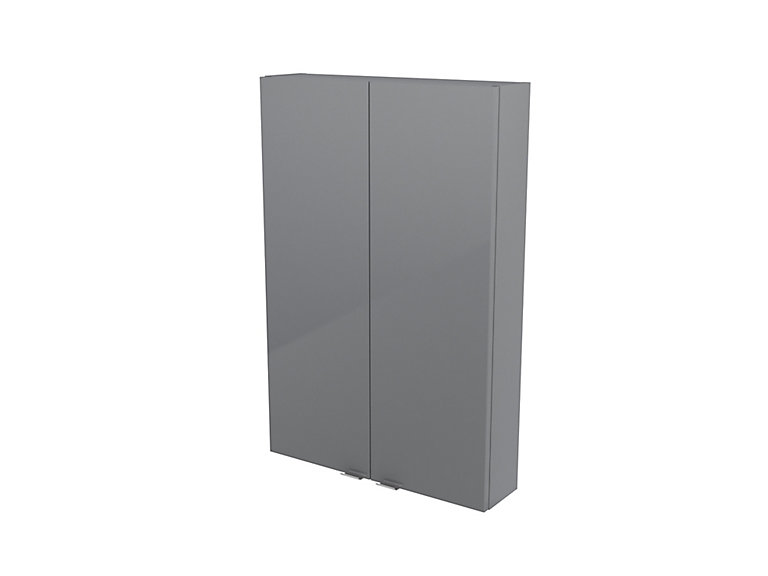 Armoire de salle de bains faible profondeur GoodHome Imandra gris L.60 ... Armoire de salle de bains faible profondeur GoodHome Imandra gris L.60 ...