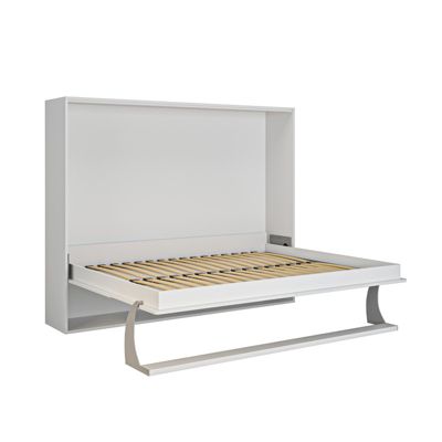 Armoire Lit escamotable 140x200cm Horizontal Blanc Lit Rabattable Lit ...