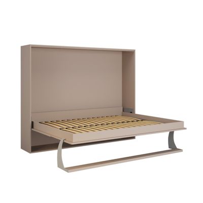 Armoire Lit escamotable 140x200cm Horizontal Taupe Lit Rabattable Lit ...