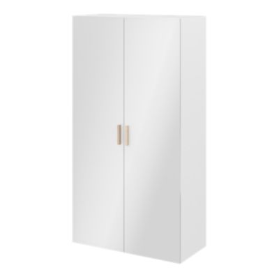Armoire penderie 2 portes battantes blanc brillant GoodHome Atomia H ...